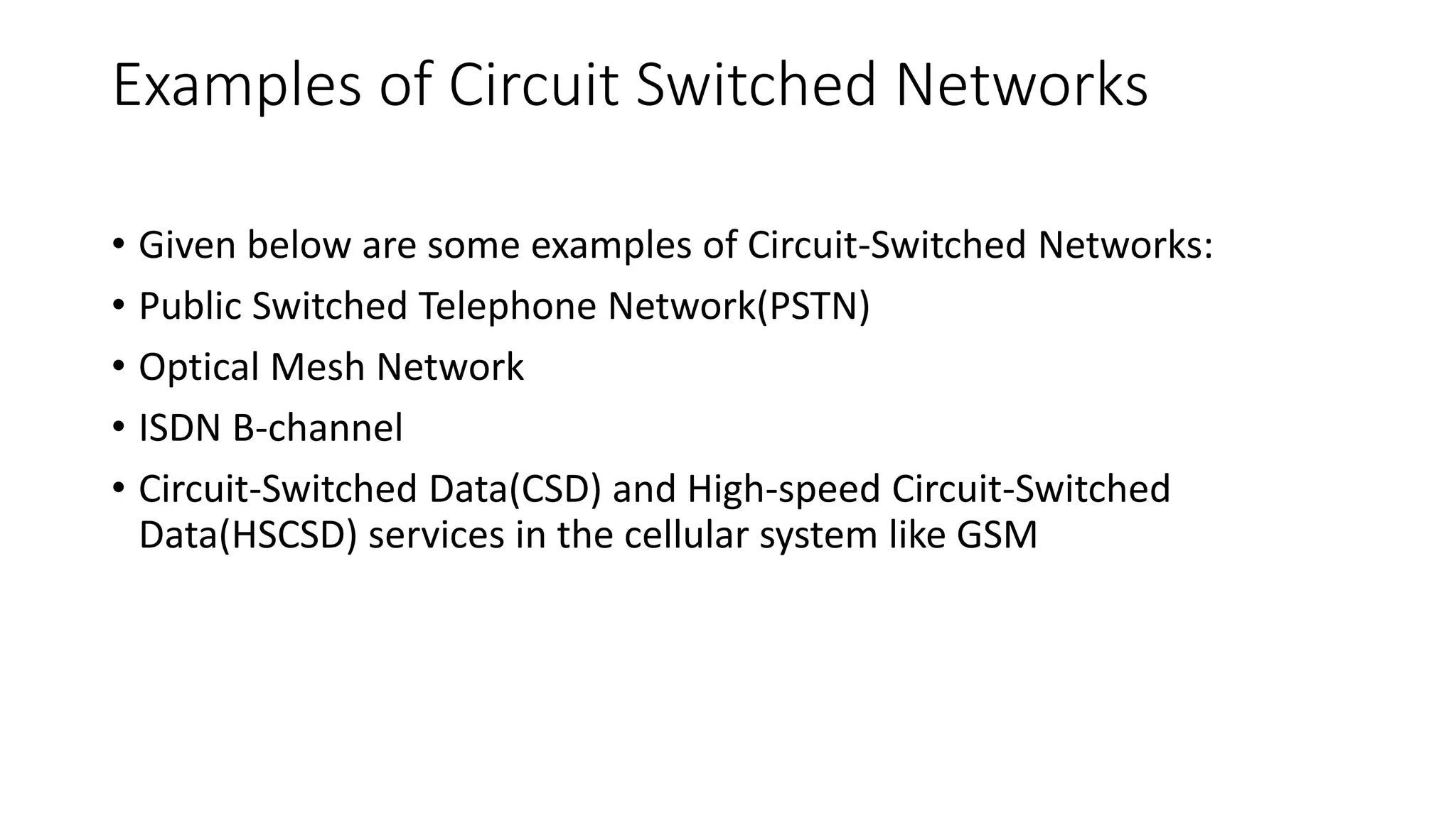Switching Types Circuit Packet And Message Pptx Computer Networking Computing