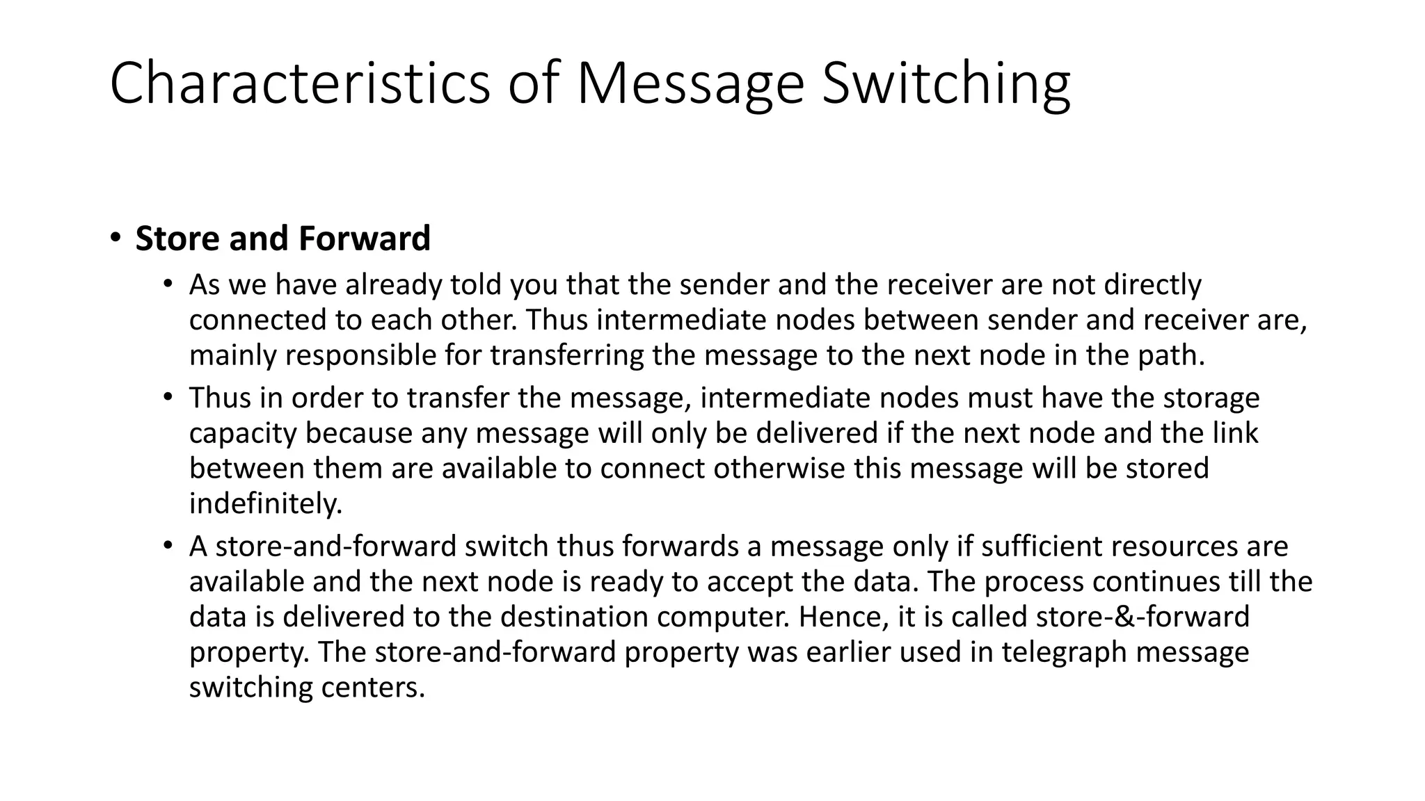 Switching Types Circuit Packet And Message Ppt 