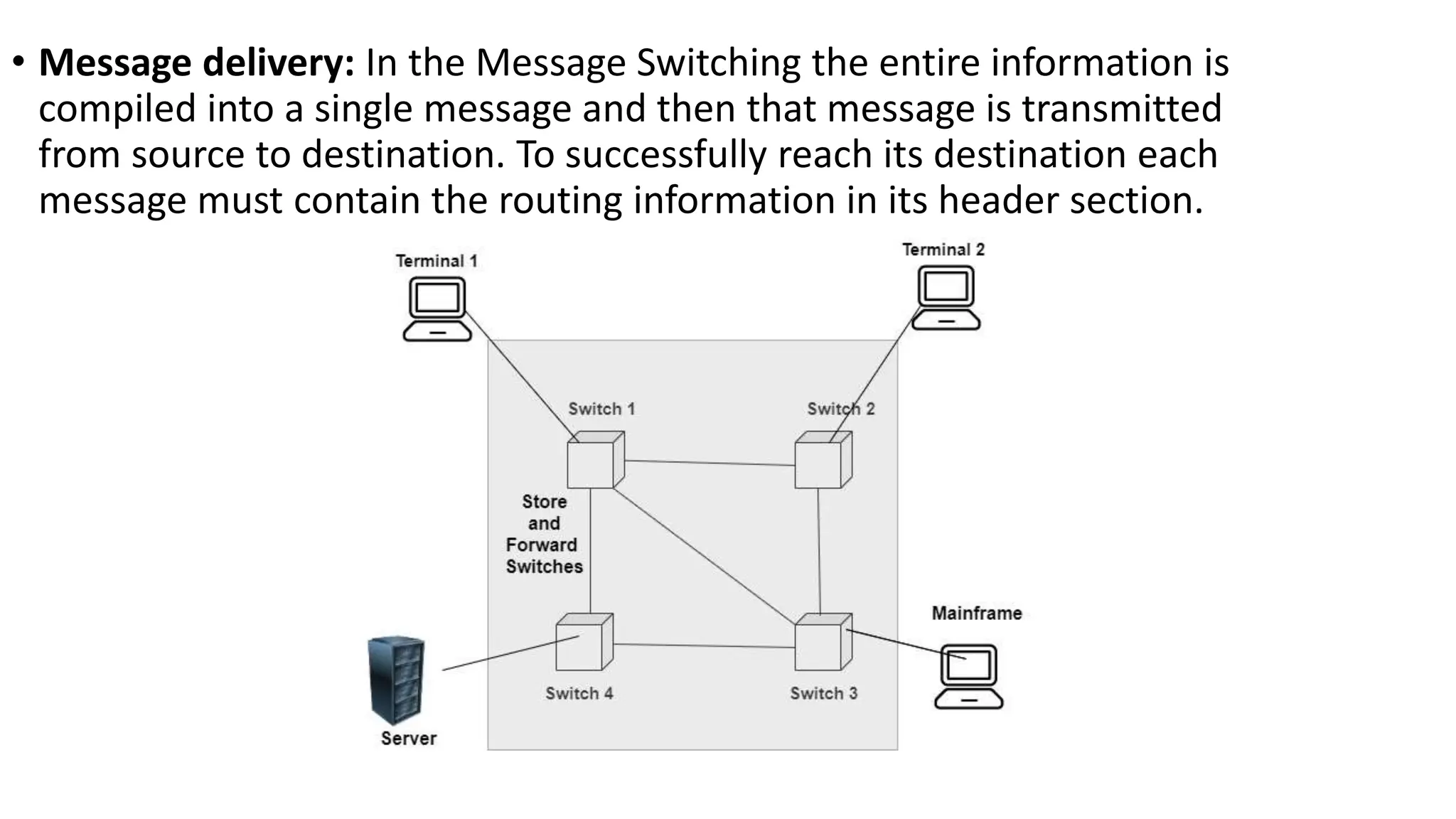Switching Types Circuit Packet And Message Pptx Computer Networking Computing