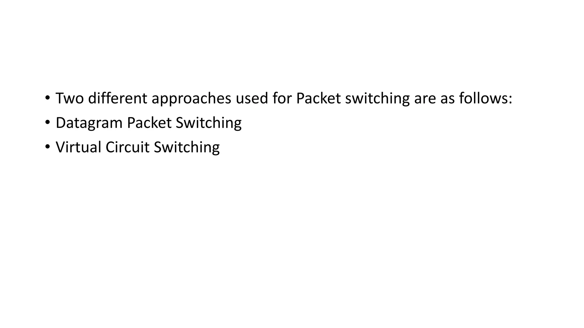 Switching Types Circuit Packet And Message Pptx Computer Networking Computing