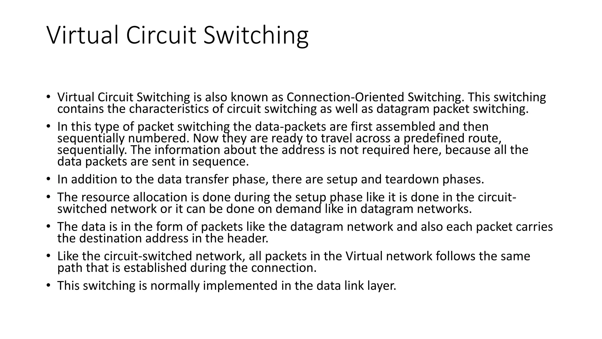 Switching types-circuit, packet and message | PPTX
