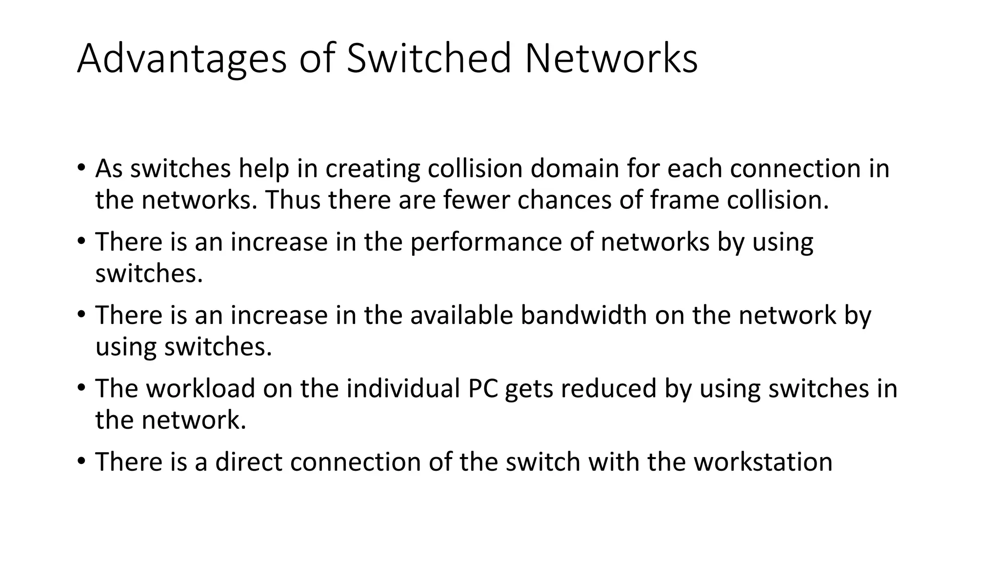 Switching Types Circuit Packet And Message Pptx Computer Networking Computing