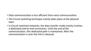 Switching types-circuit, packet and message | PPTX | Computer Networking | Computing