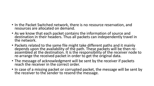 Switching Types Circuit Packet And Message Pptx Computer Networking Computing