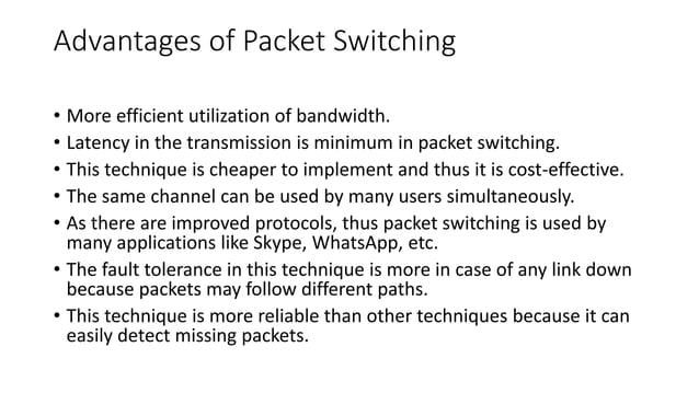 Switching types-circuit, packet and message | PPTX | Computer ...