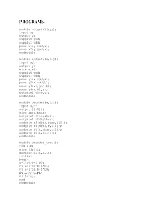 Switch level modeling 2 x4 | PDF