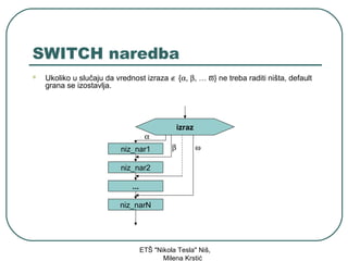 Switch naredba algoritam | PPT