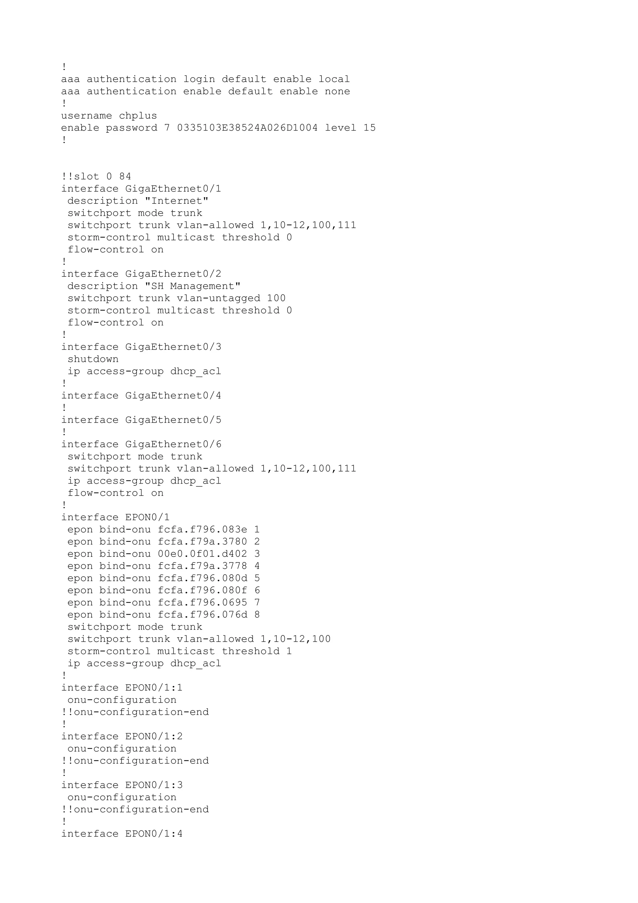 Switch olt config | TXT | Computer Networking | Computing
