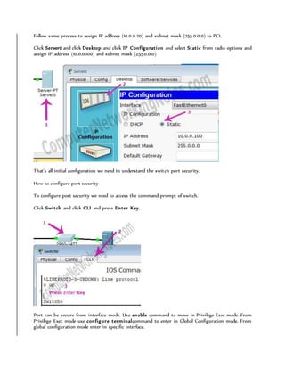 Switchport port security explained with examples | DOCX | Operating Systems | Computer Software ...