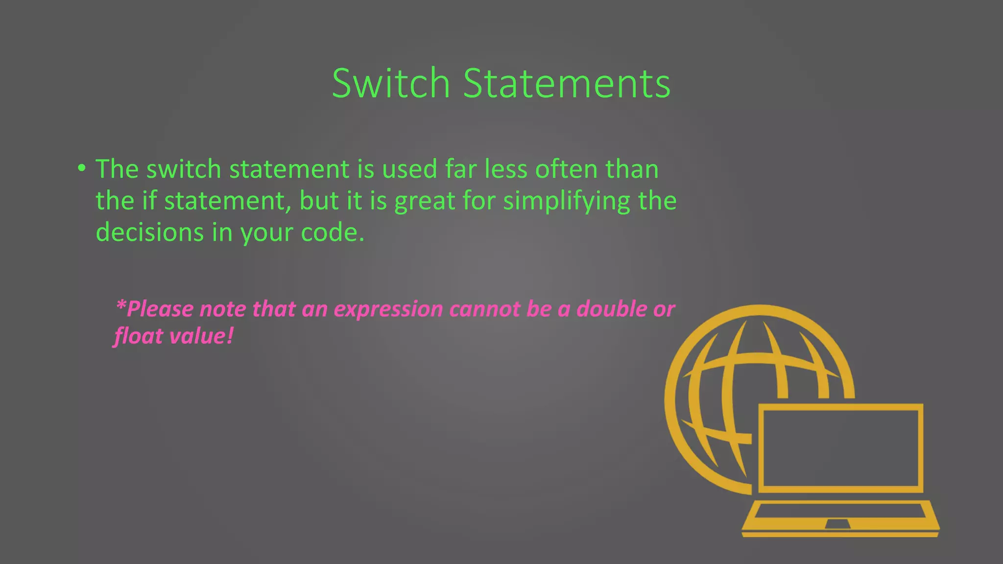 Switch statement | PPTX