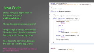 Switch statement | PPTX