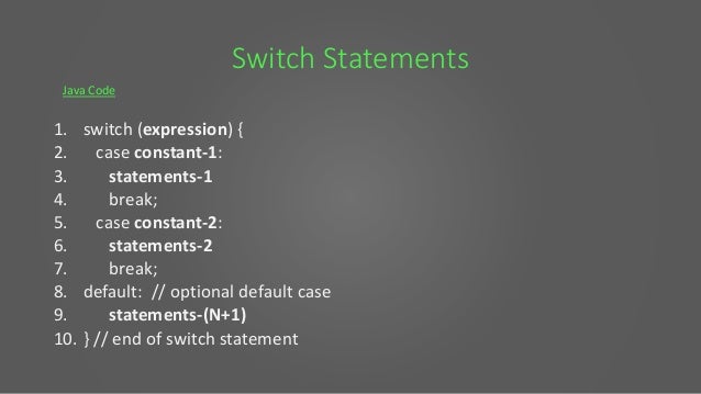 Switch statement