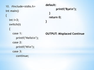 Switch statement mcq | PPT