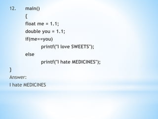 Switch statement mcq | PPT