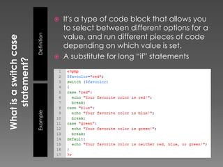Switchstatementsphp | PPT