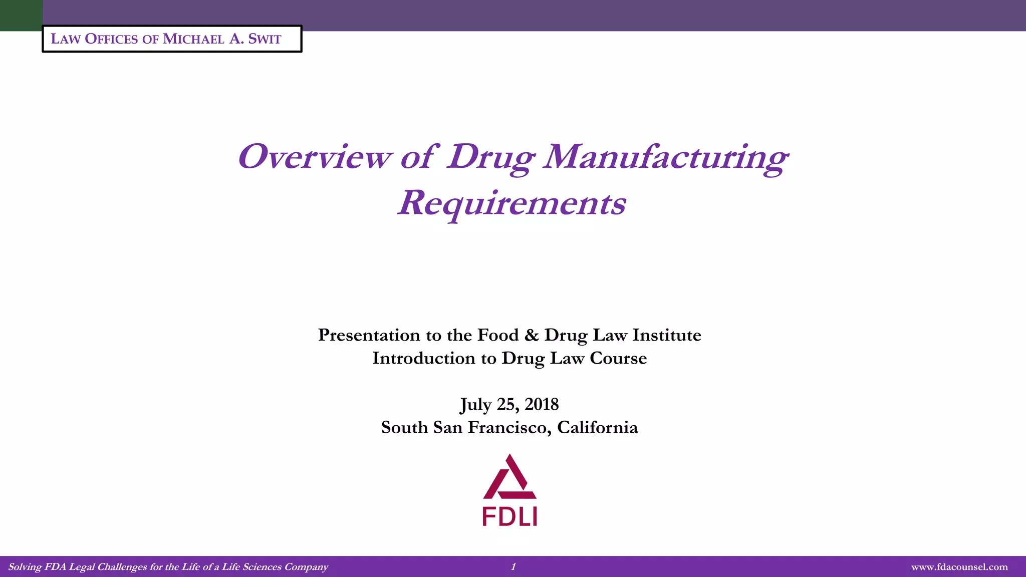 Overview of FDA Drug Manufacturing Requirements | PDF | Pharmaceutical ...