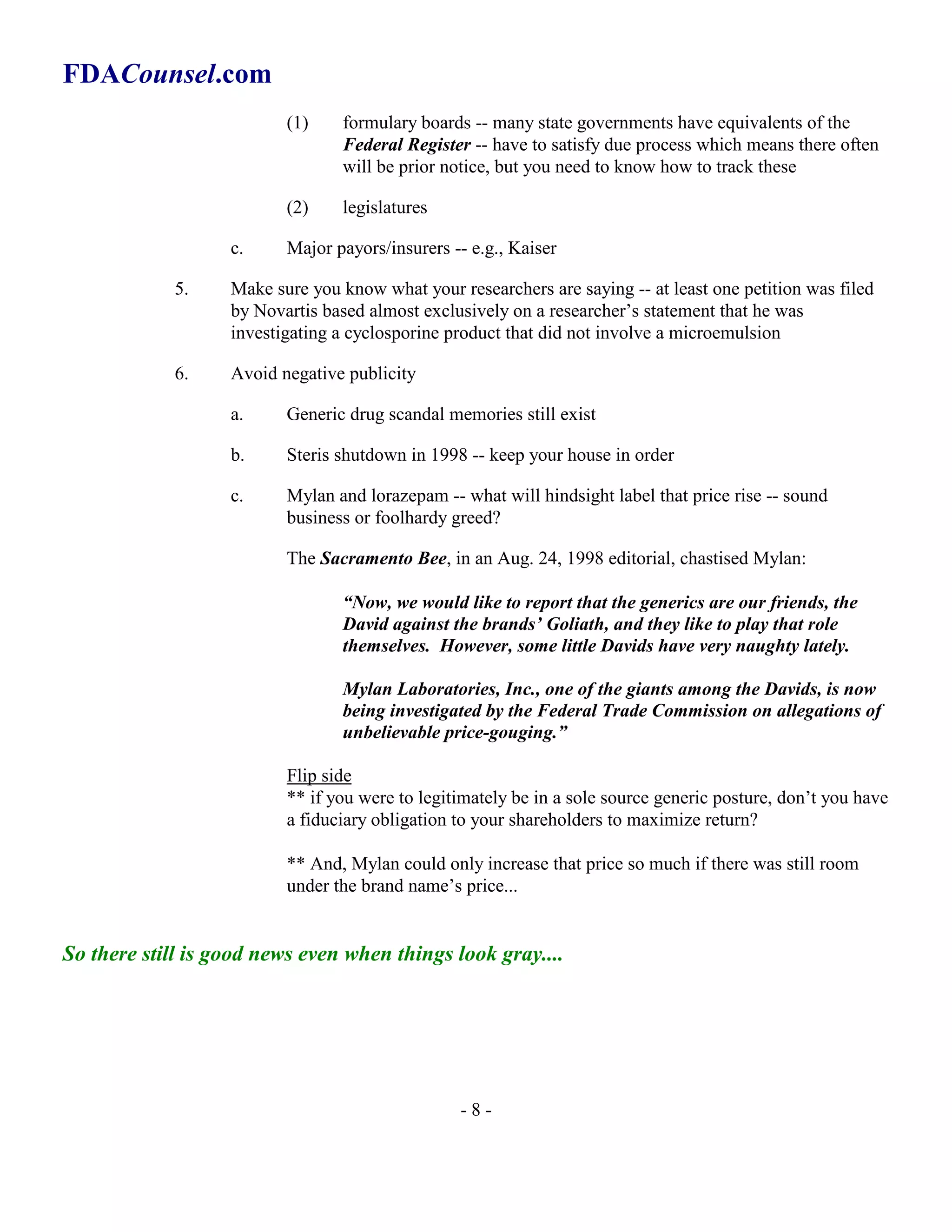 CHALLENGES TO GENERIC DRUG APPROVALS | PDF | Pharmaceutical Industry ...