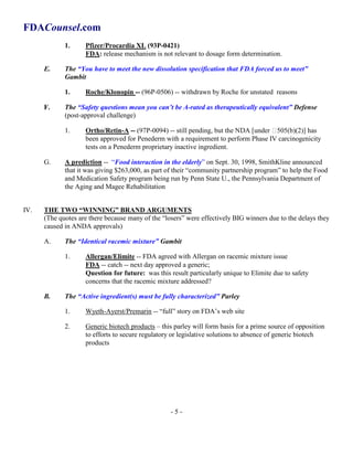 CHALLENGES TO GENERIC DRUG APPROVALS | PDF | Pharmaceutical Industry ...