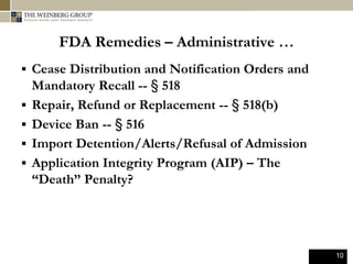 FDA Enforcement & Compliance for Medical Devices | PPT