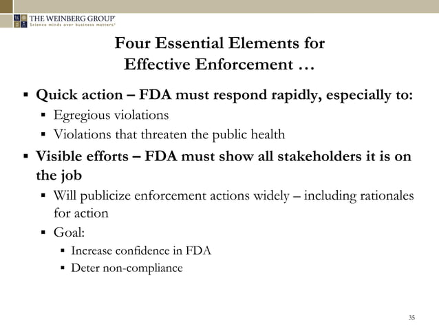FDA Enforcement & Compliance for Medical Devices | PPT