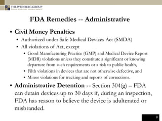 FDA Enforcement & Compliance for Medical Devices | PDF