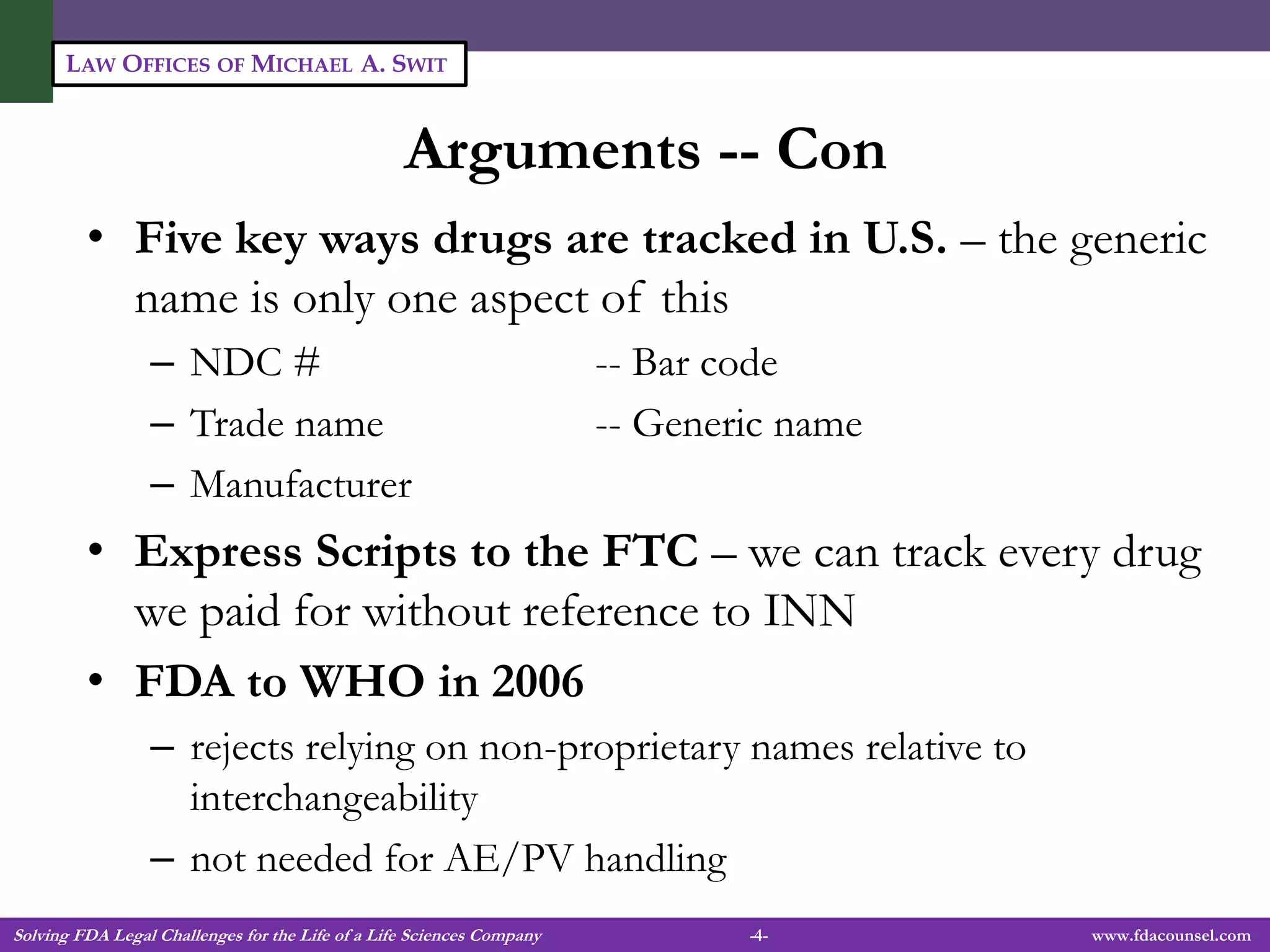 What’s In a Name? FDA and Non-Proprietary Names for Biologics ...