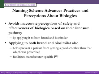 What’s In a Name? FDA and Non-Proprietary Names for Biologics ...