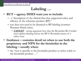 What’s In a Name? FDA and Non-Proprietary Names for Biologics ...