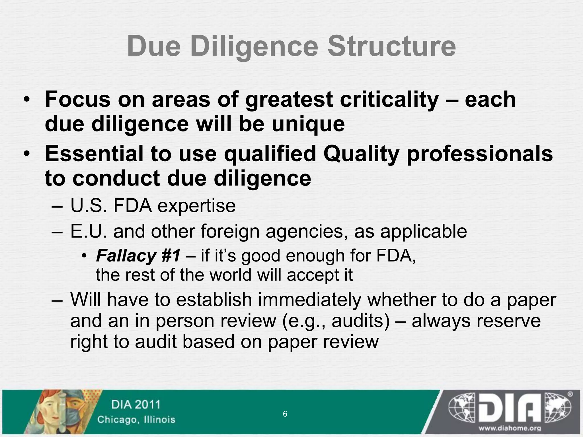 Quality Considerations in Due Diligence for Pharmaceutical Transactions | PDF