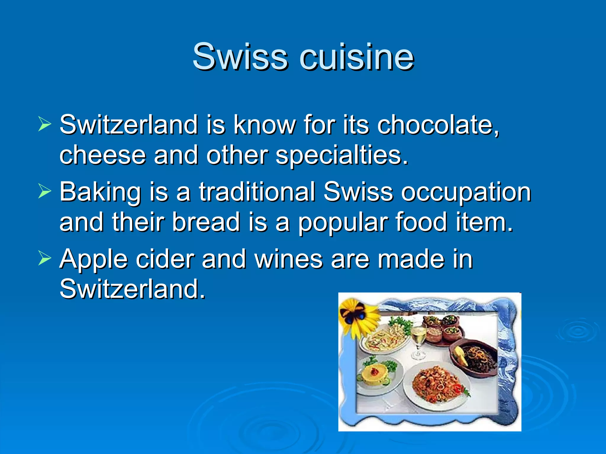 Switzerland | PPT | Food & Drink