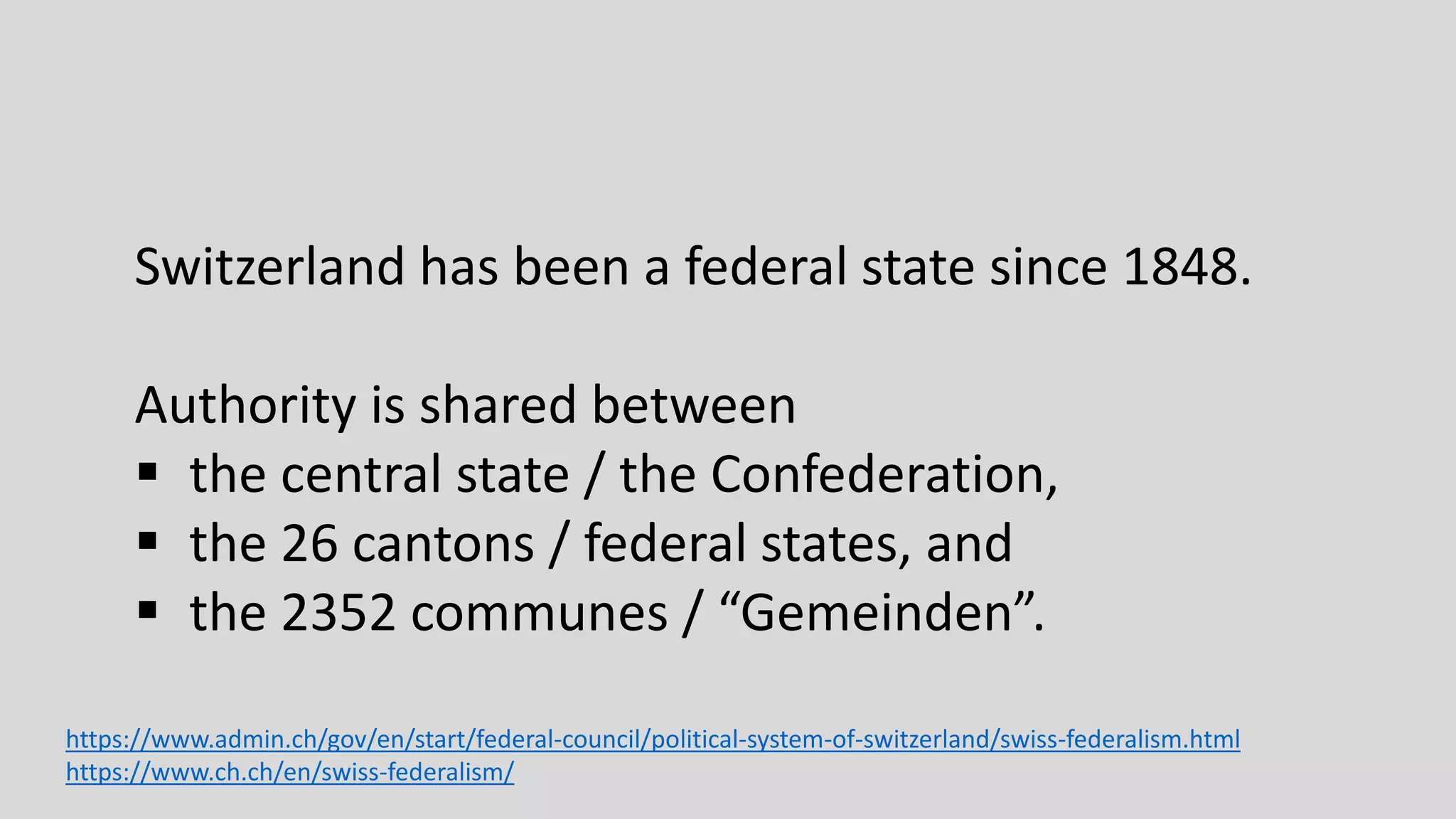 Switzerland - the political system | PDF