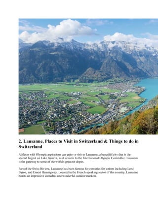 Top 10 Best Places to Visit in Switzerland & Things to do in ...