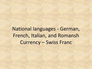 Capital of Switzerland | PPTX