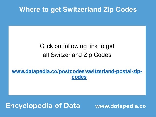 About Switzerland Postal Zip Code Finder