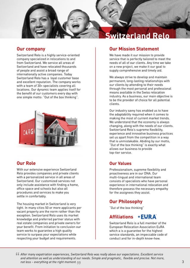 Switzerland Relo - Relocation to and from Switzerland | PDF