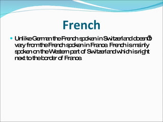 Switzerland’S Languages | PPT