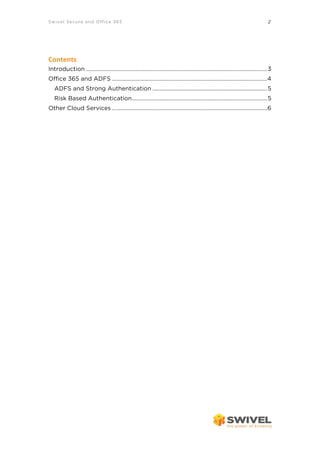 Swivel Secure, ADFS and Office 365 | PDF