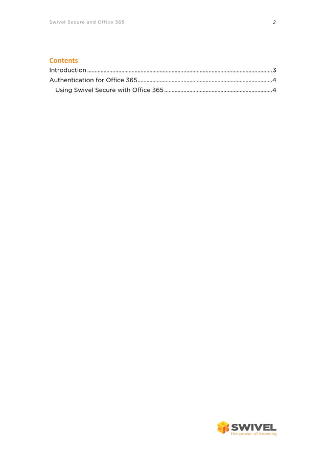 Swivel Secure and Office 365 | PDF | Cloud Computing | Internet