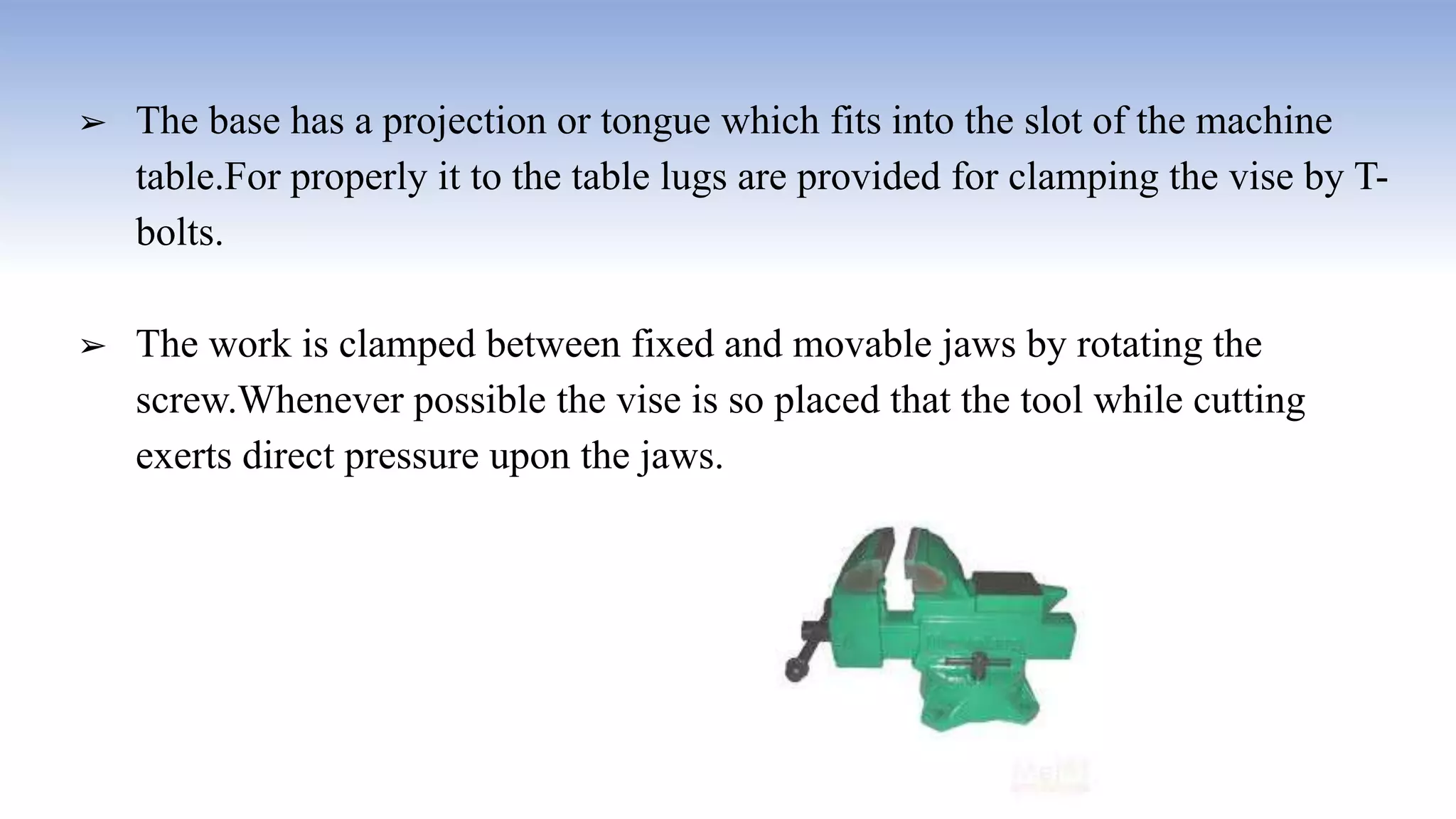 Swivel base vice Production Manufacturing | PPTX