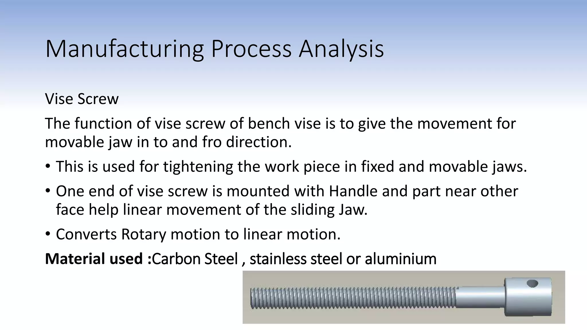 Swivel base vice Production Manufacturing | PPTX