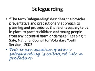 Swk1003 Managing Safeguarding | PPTX
