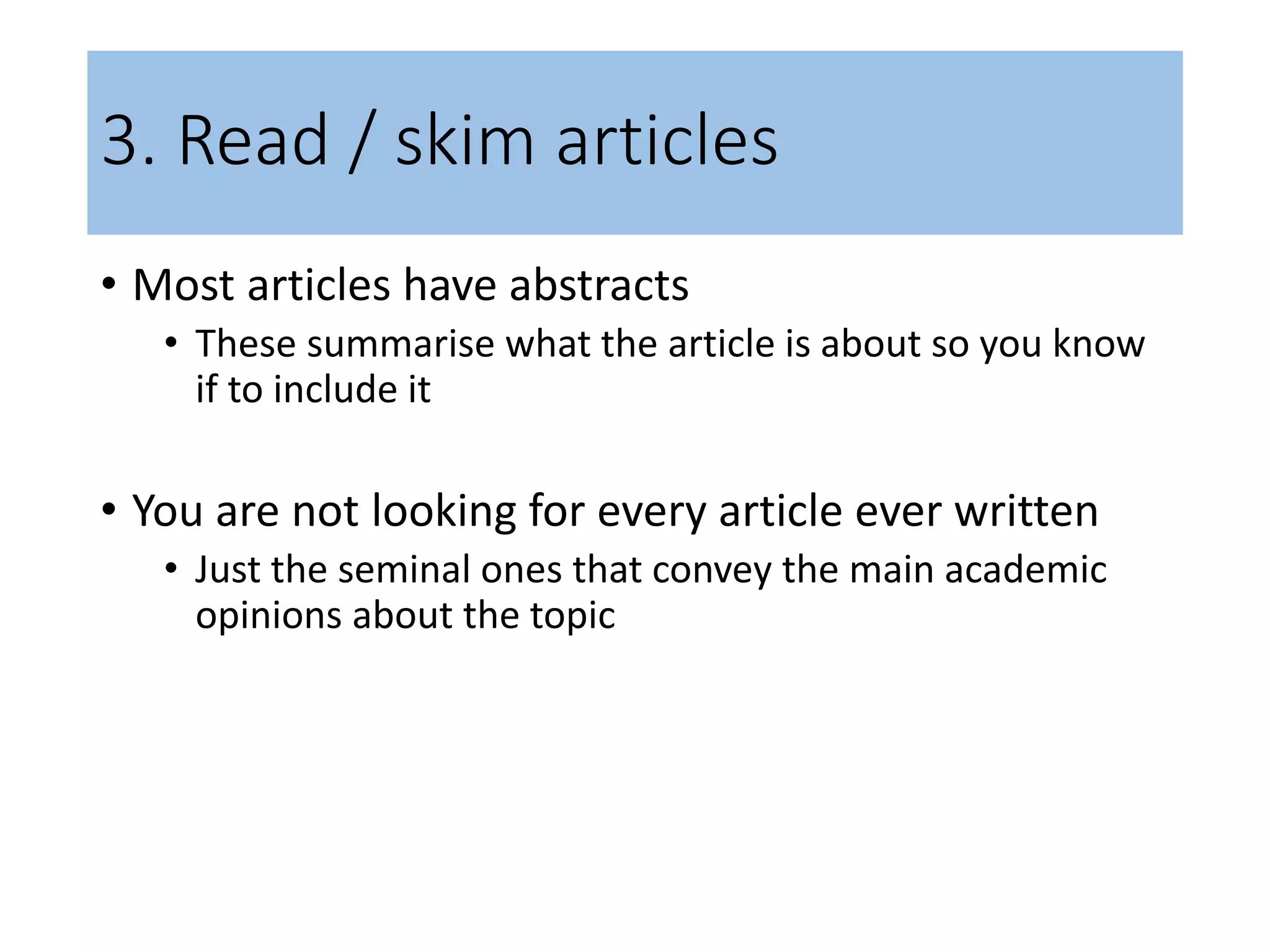 How to do a Literature Review | PPTX