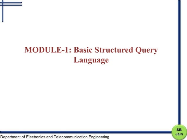 SQL SCIPY STREAMLIT_Introduction to the basic of SQL SCIPY STREAMLIT | PPT