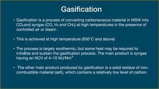Thermal conversion Technologies: Incineration, Pyrolysis and ...