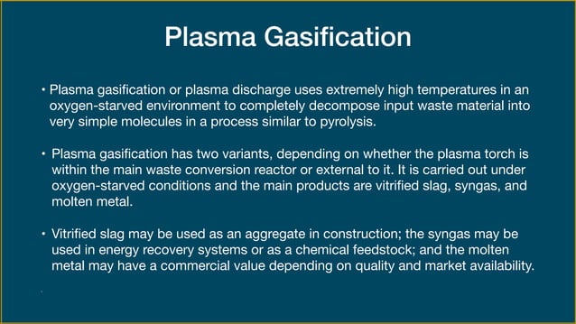 Thermal conversion Technologies: Incineration, Pyrolysis and ...