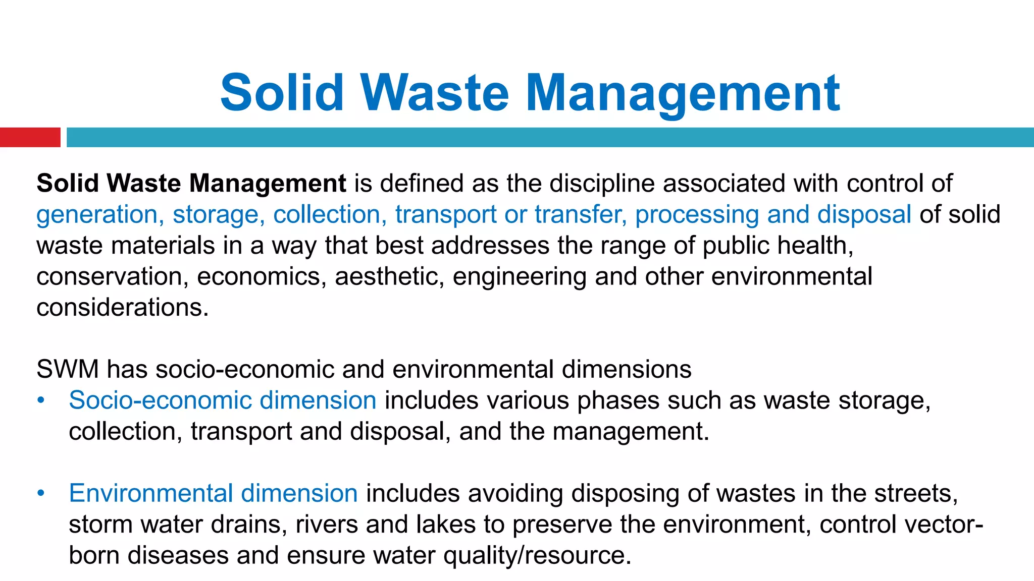 Introduction to Solid Waste Management | PPTX