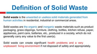 Introduction to Solid Waste Management | PPTX