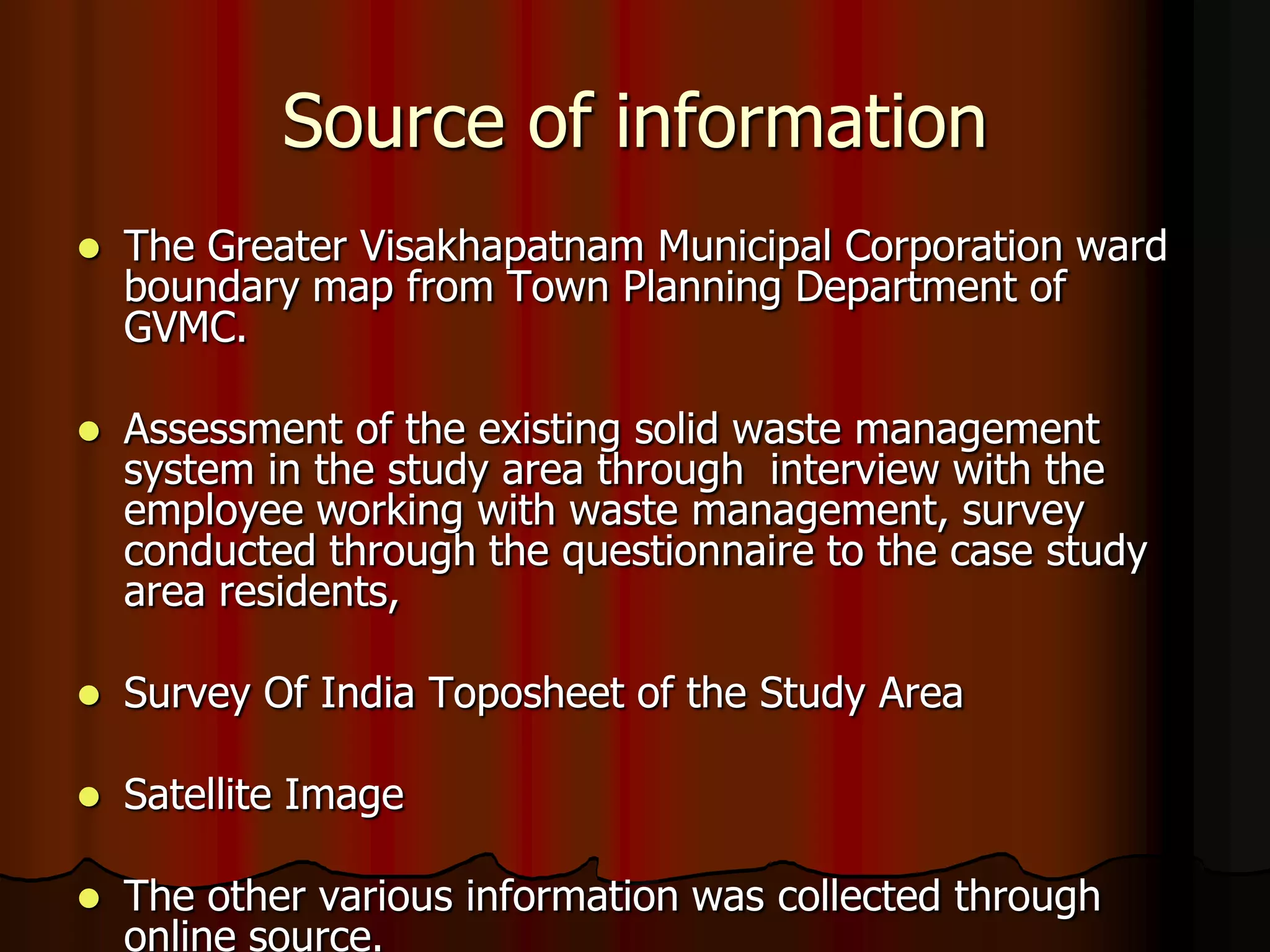 applications of rs and gis in solid waste management | PPTX