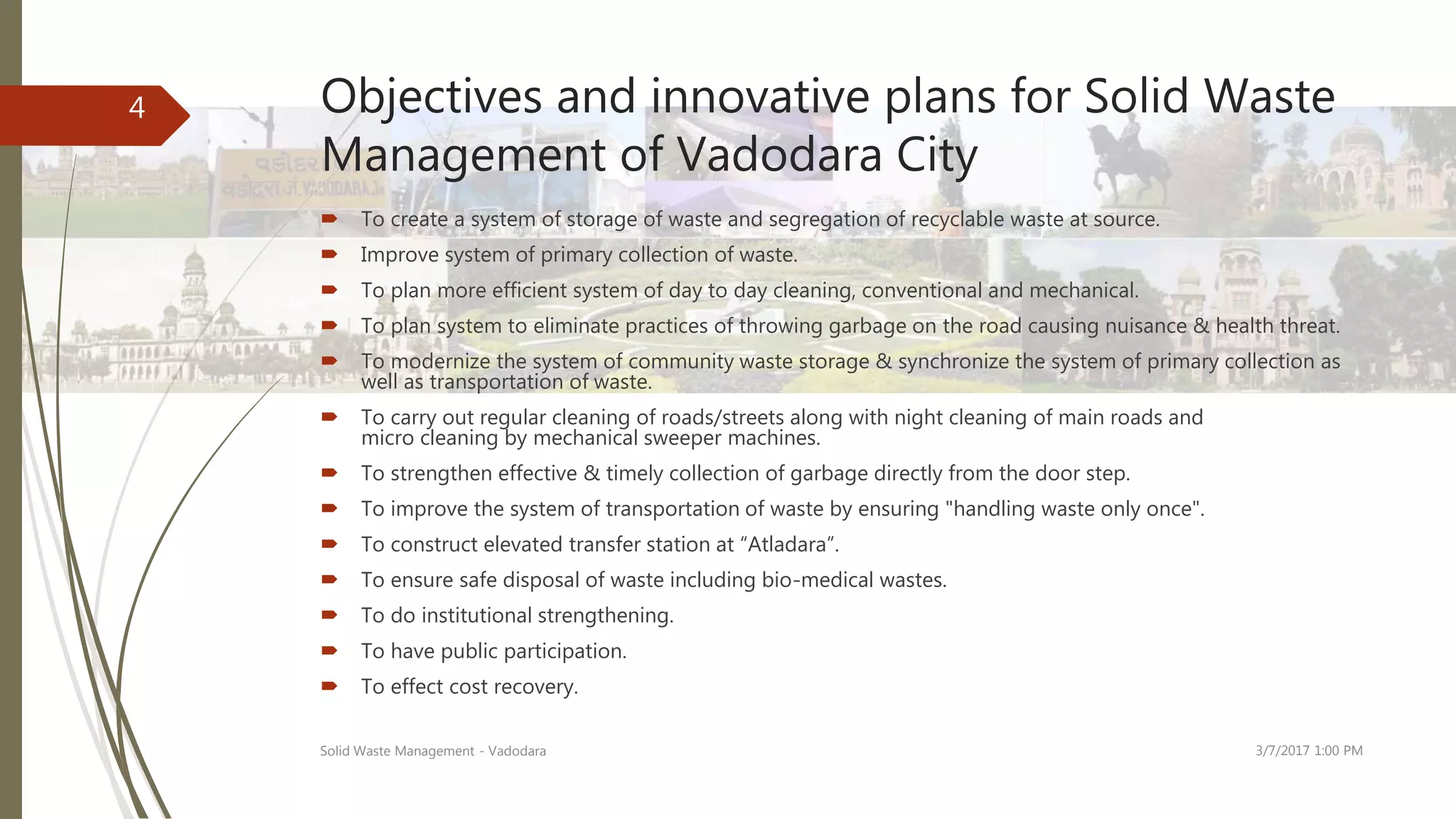 Solid Waste Managememnt of Vadodara City | PPTX