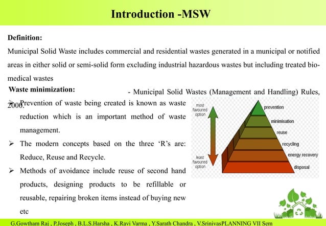 Municipal Solid waste Management in INDIA | PPTX | Environmental ...